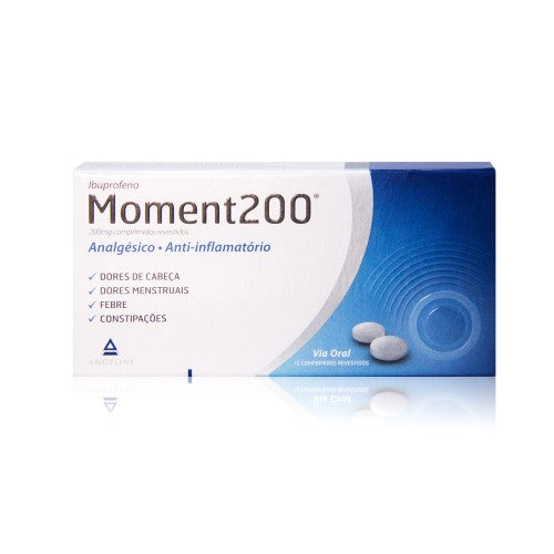 Moment 200 mg x 12 comprimidos revestidos - Farmácia do Fluvial